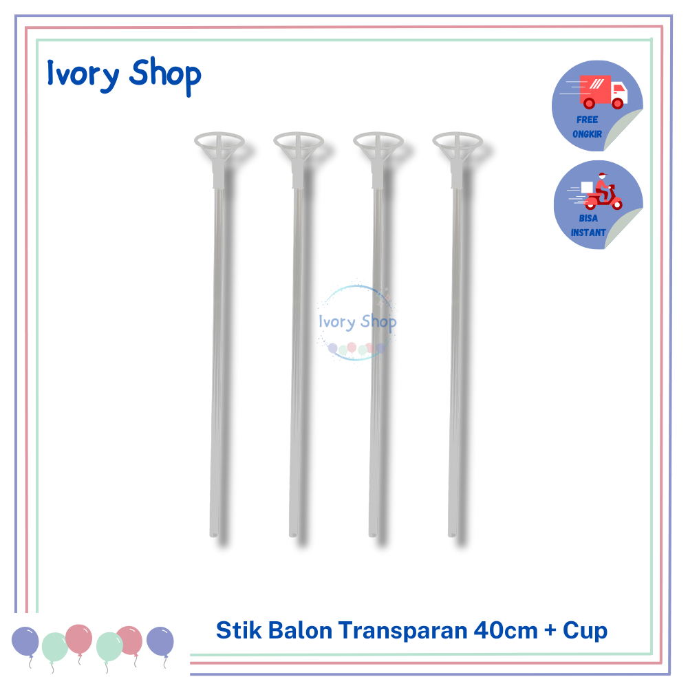 Jual Stick Balon PVC Trasnparan Stik Balon Bobo Bening 40 cm Satuan ...