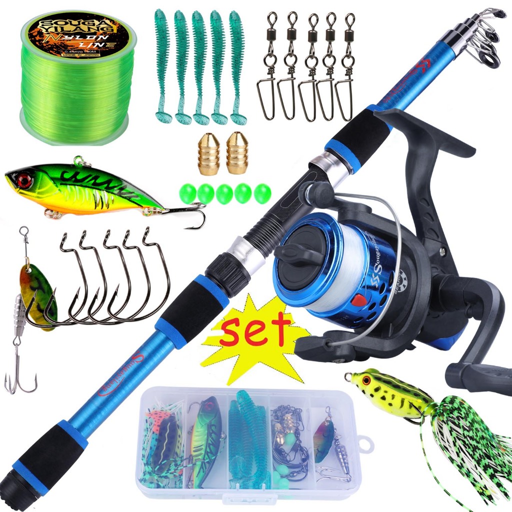 Jual Joran Pancing Set Penuh 1,8m Teleskopik Fishing Rod Glass Fiber 6 ...