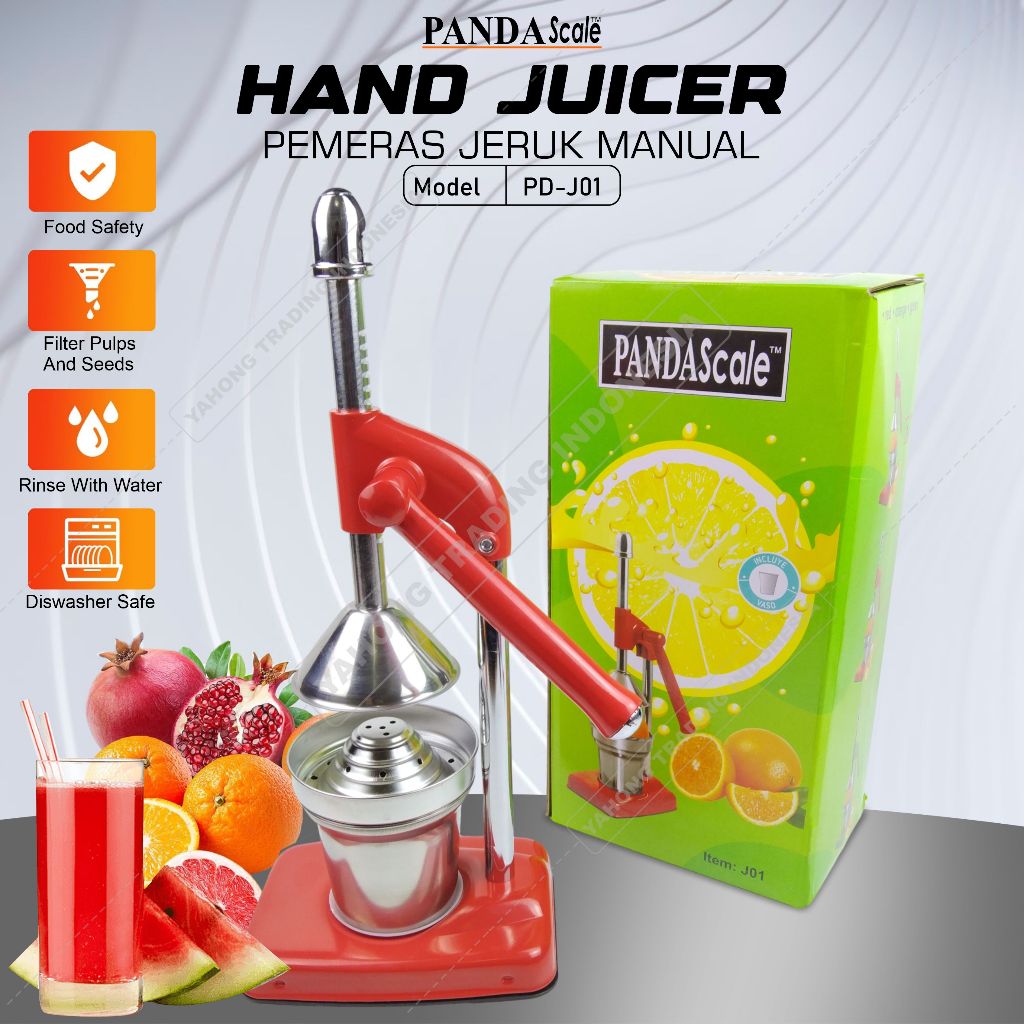 Jual Alat Pemeras Jeruk Manual Press Buah Pembuat Jus Stainless PANDA ...