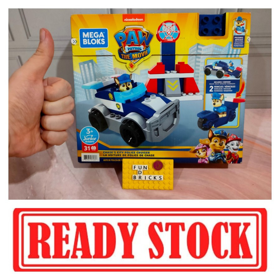 Jual Mega Bloks Megabloks Paw Patrol Chase City Police Cruiser | Shopee ...