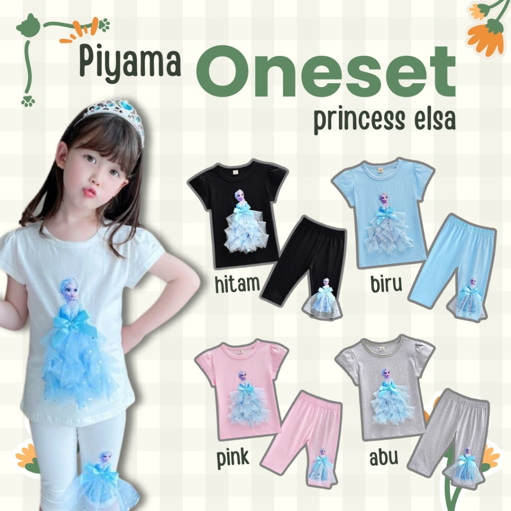 Jual [Little Dream Official] 1-9 Tahun Set Dua Bagian Putri Elsa Anak ...