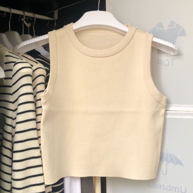 Jual XiaoZhaiNv baju crop top korean style kaos dalam wanita tangtop ...