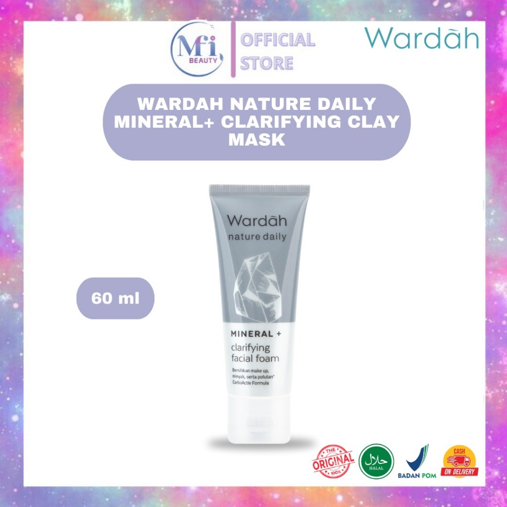 Jual MFI - WARDAH NATURE DAILY MINERAL + CLARIFYING CLAY MASK 60 ML ...
