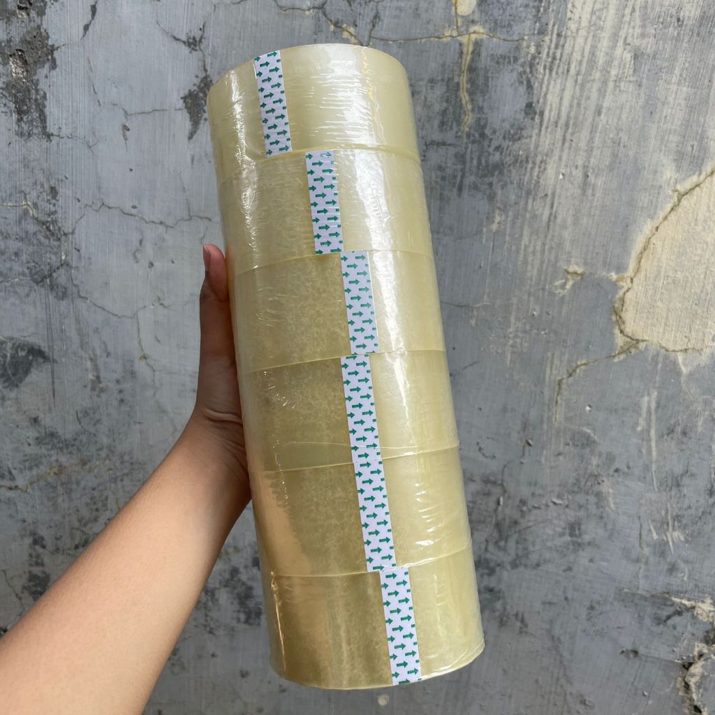 Jual Lakban Bening Coklat 1 Slop isi 6 pcs 45mm dan 48mm 90 y | Shopee Indonesia