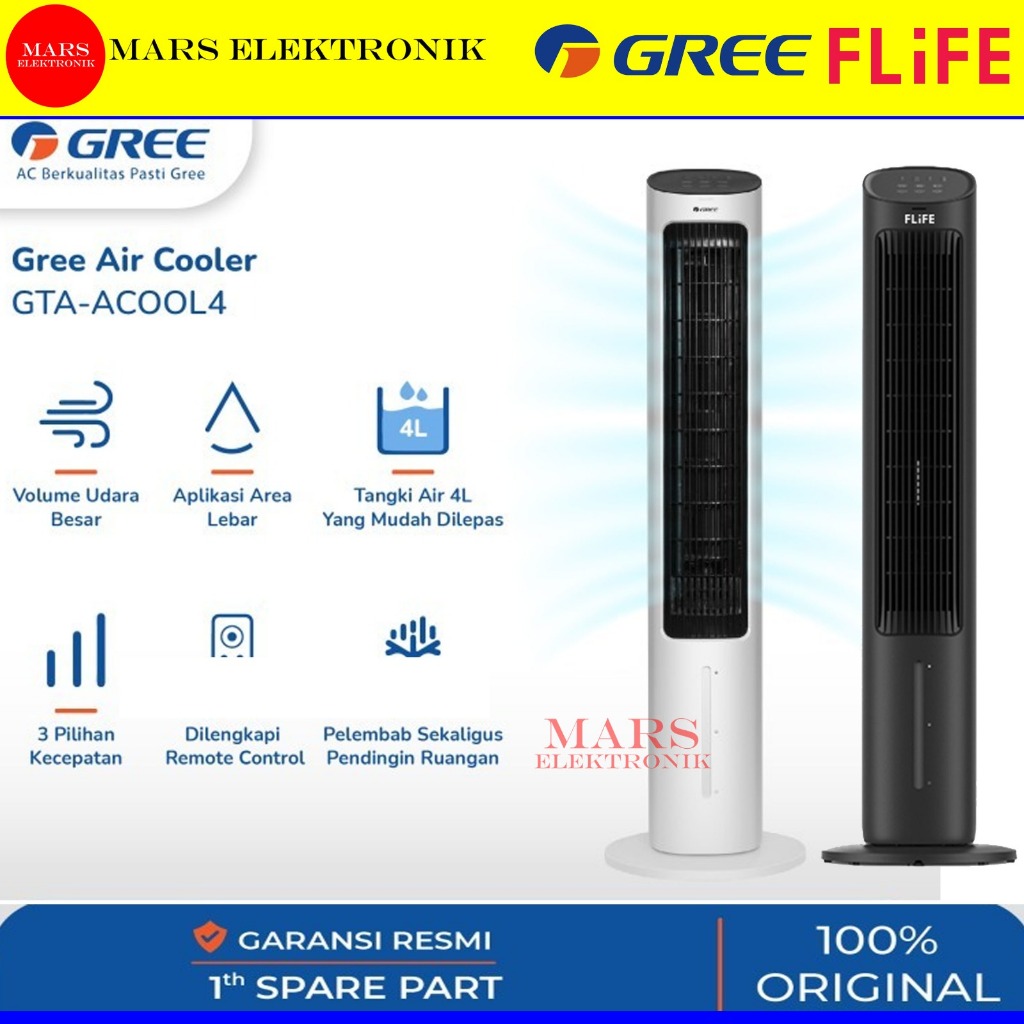 Jual GREE TOWER FAN / AIR COOLER GREE GTA-ACOOL4 dengan Generator Anion ...