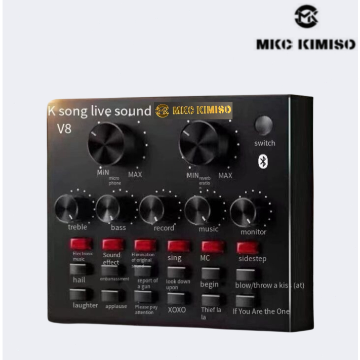 Jual MKC KIMISO Soundcard V8 / Sound Card V8s V8 / Bluetooth Audio Usb ...