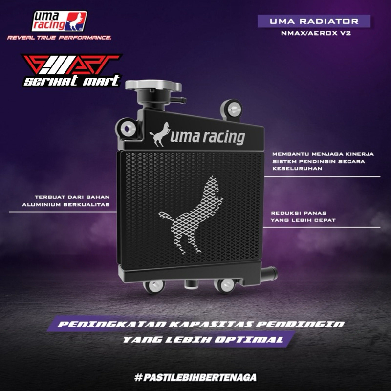 Jual RADIATOR UMA RACING V2 YAMAHA NEW NMAX / AEROX FULL ALUMINIUM ...