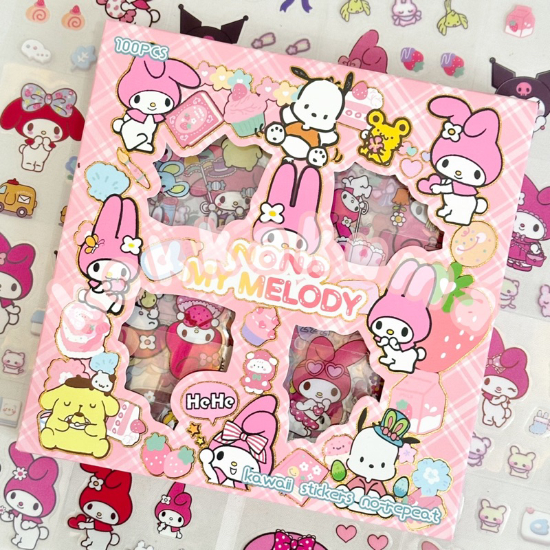 Jual ( KKM ) NONO SANRIO MY MELODY Sticker Box 2D Dekorasi Anak Cewek ...