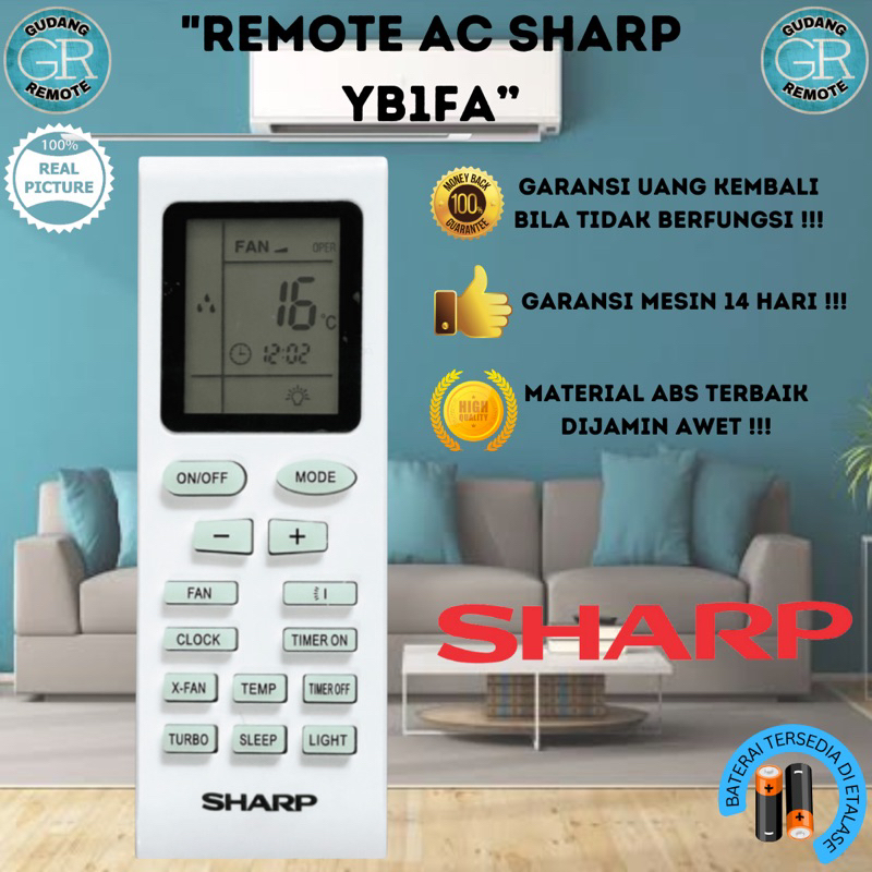 Jual Remote Remot AC Sharp YB1FA ORIGINAL | Shopee Indonesia