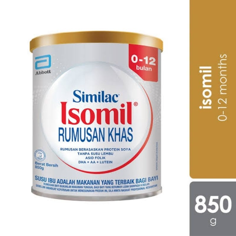Jual SIMILAC ISOMIL SOYA 0-12 BULAN SUSU SOYA BAYI ISOMIL RUMUSAN KHAS ORIGINAL 850 GRAM ...
