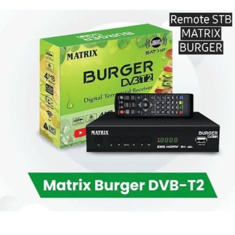 Jual Remote Set Top Box DVB-T2 Remot STB Matrix Burger/Matrix Garuda ...