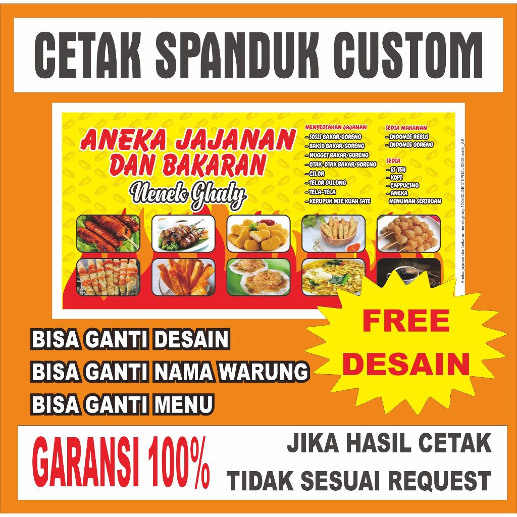 Jual Cetak Spanduk Banner Custom Bisa Request Desain Dibuatkan Gratis ...