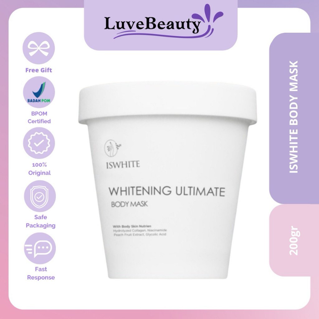 Jual Free Spatula - ISWHITE Masker Badan (Body Mask Whitening Ultimate ...