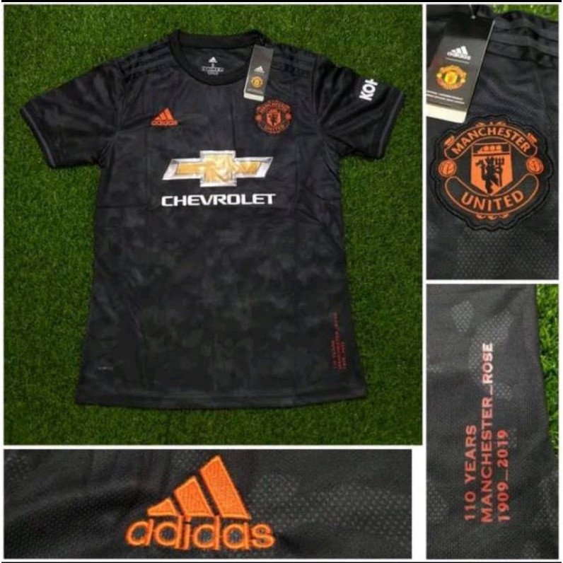 Jual JERSEY BAJU BOLA MU 3RD HITAM 2019/2020 IMPORT | Shopee Indonesia