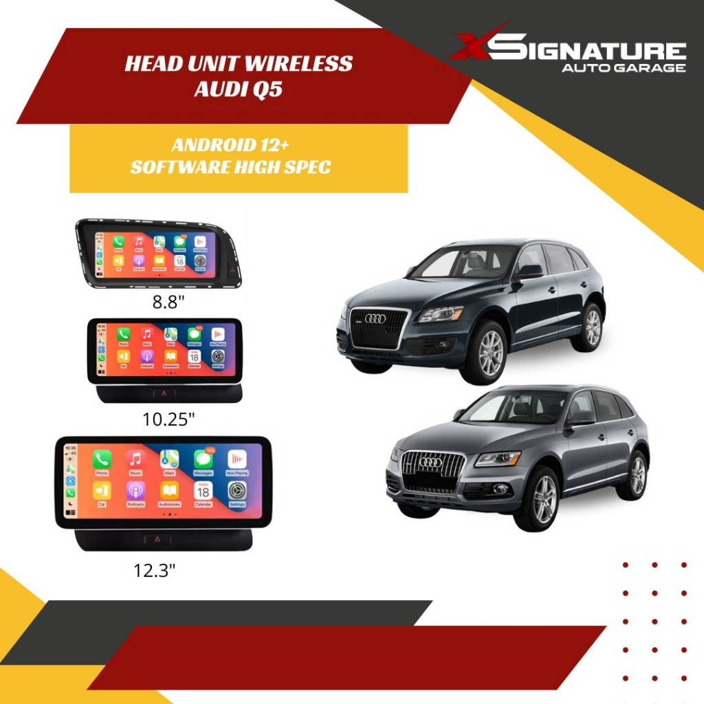 Jual HEADUNIT AUDI Q5 2009-2017 WIRELESS APPLE CARPLAY ANDROID 12+ HIGH ...