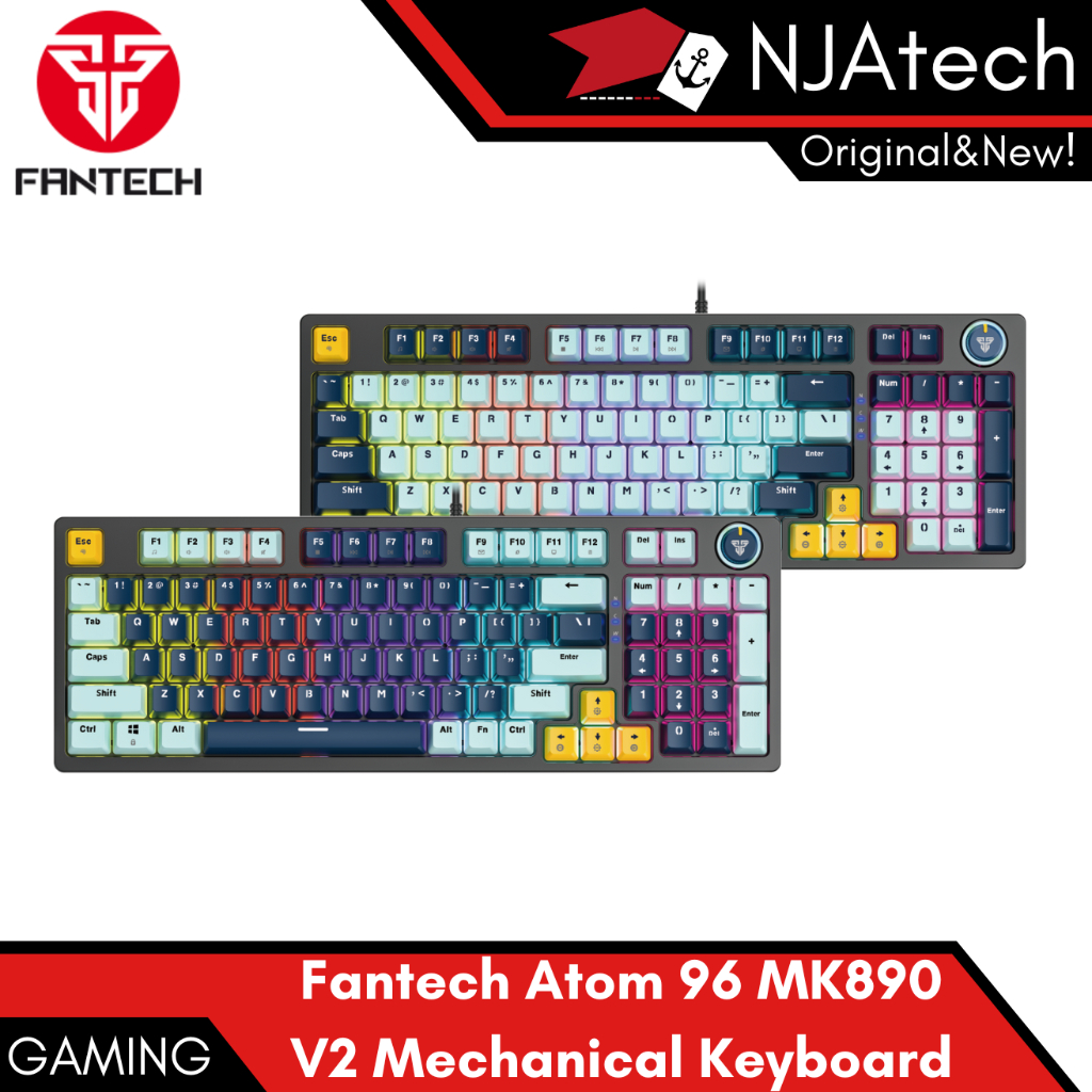 Jual Fantech ATOM96 MK890 V2 96% RGB Wired Mechanical Gaming Keyboard | Shopee Indonesia