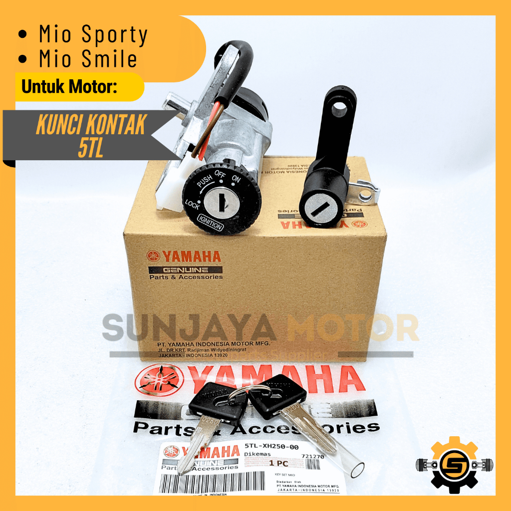 Jual Kunci Kontak Set 5TL Keyset Original Yamaha Mio Sporty Mio Smile ...
