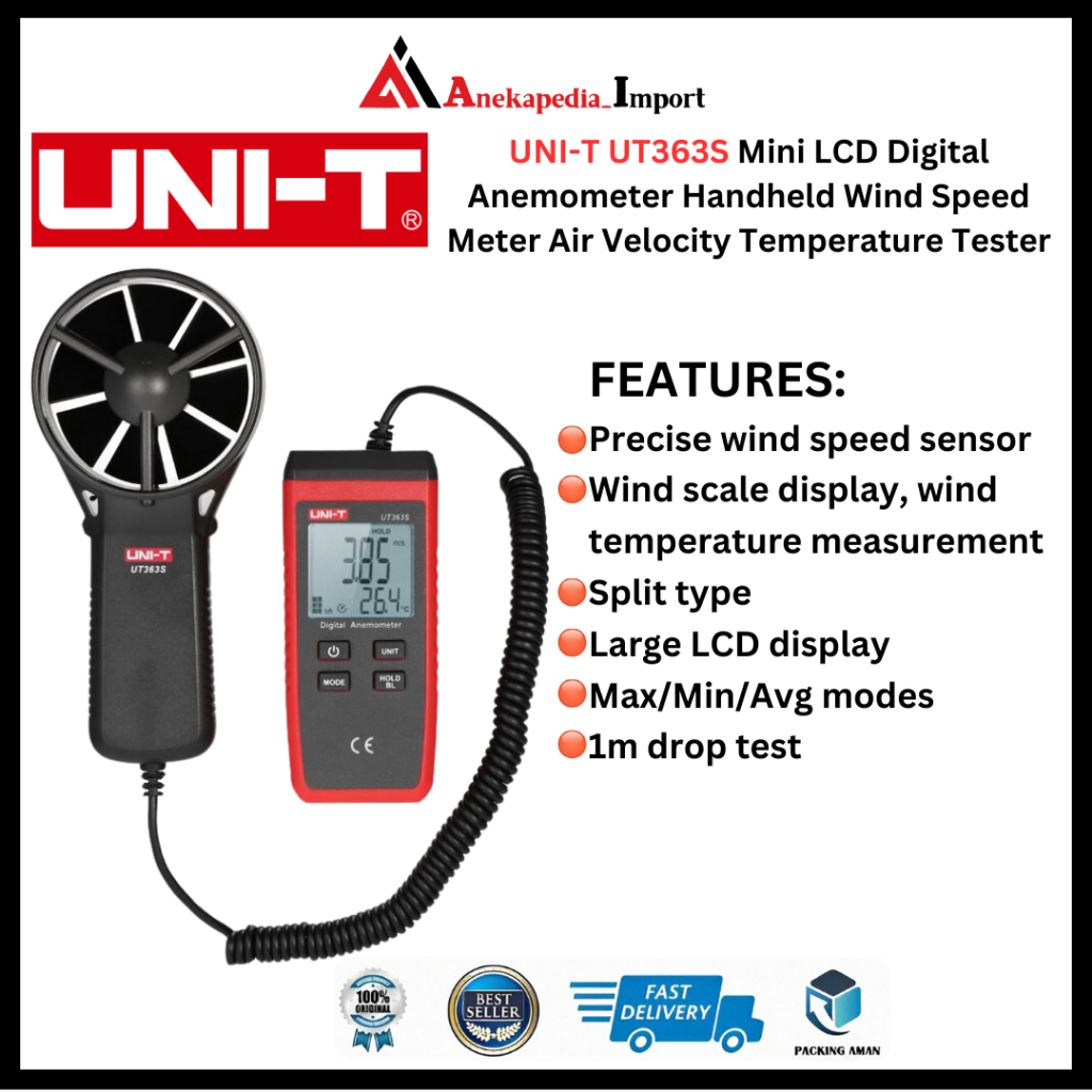 Jual UNI-T UT363S - Digital Anemometer - UNI-T UT363S Digital ...