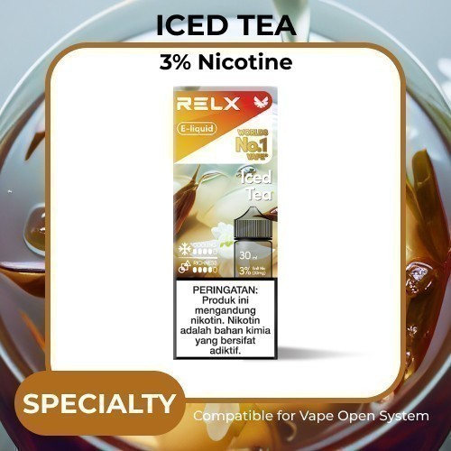 Jual RELX ELIQUID LIQUID SALTNIC RELX 30MG 30ML ICED TEA - LIQUID VAPE ...