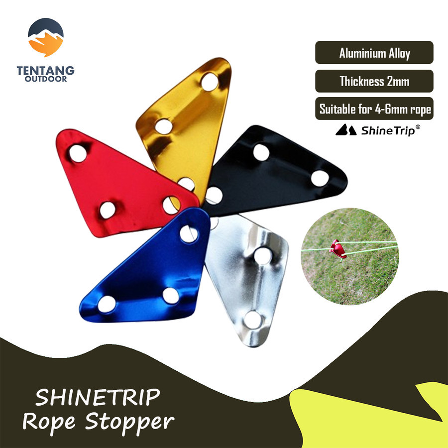 Jual SHINETRIP Rope Stopper Aluminium Alloy Awning Rope Triangle Buckle ...