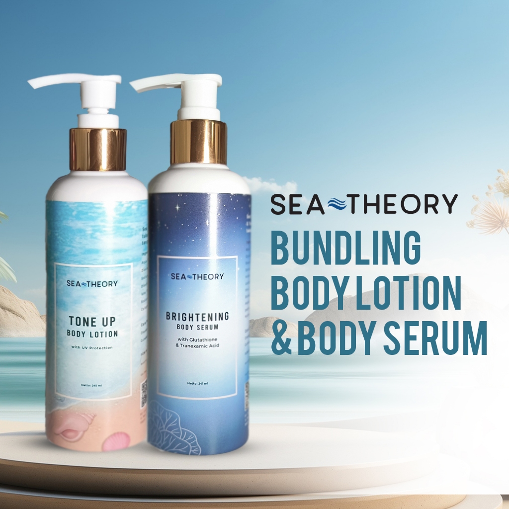 Jual BUNDLING Sea Theory Tone Up Body Lotion + Sea Theory Brightening ...