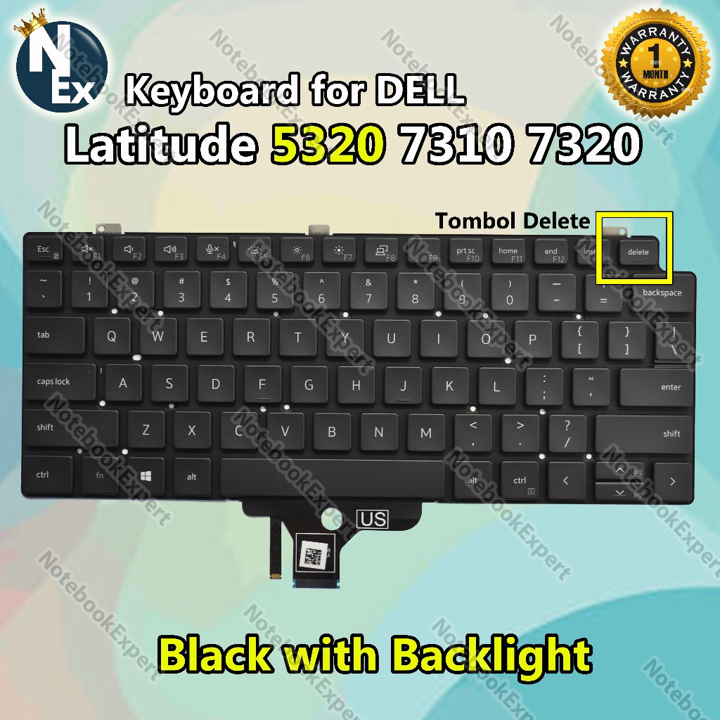 Jual Keyboard for Latitude 5320 5310 7320 Black with Backlight | Shopee ...