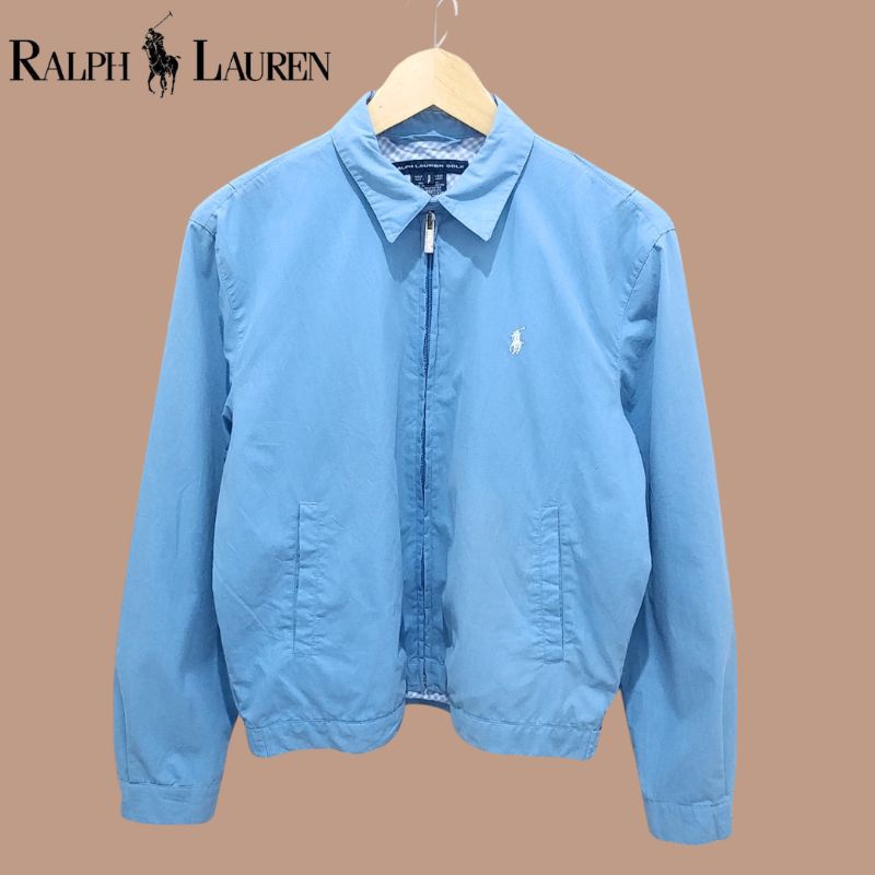 Jual Ralph Lauren Golf Blue Harrington Jacket | Shopee Indonesia