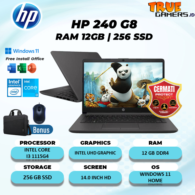 Jual Laptop Hp 240 G8 I3 1115G4 12GB 256GB Win 11 14.0 | Shopee Indonesia