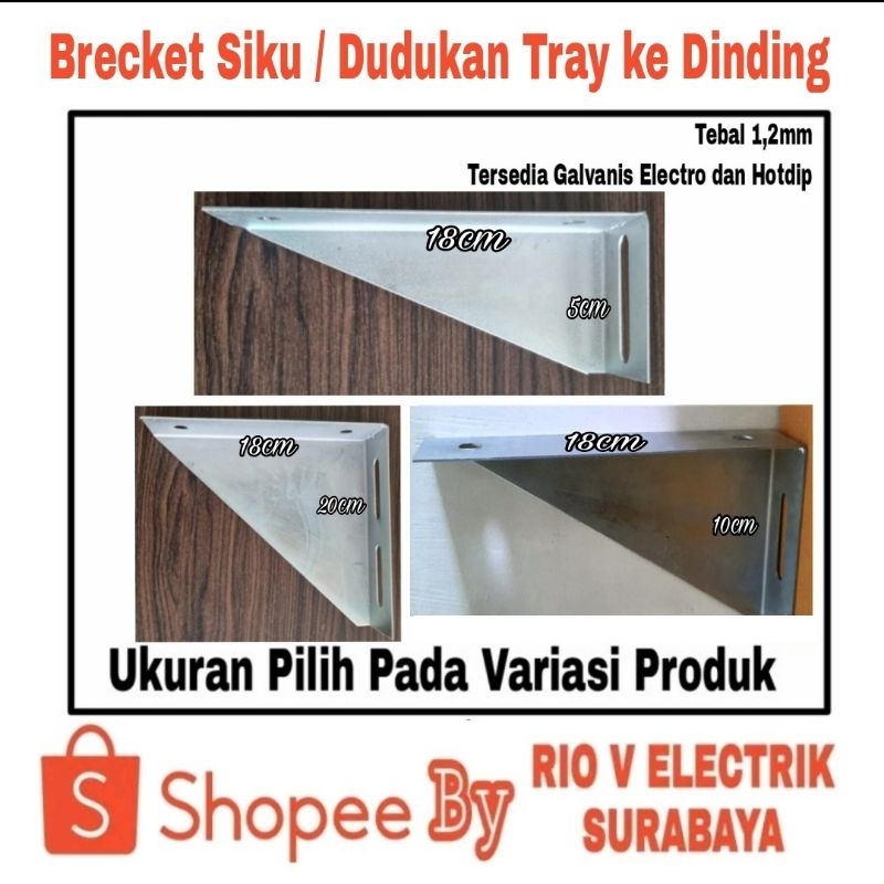 Jual Bracket Siku Dinding Breket tembok Tray Ladder 200mm atau 20 cm ...