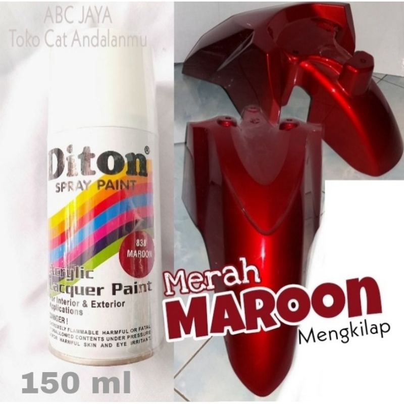 Jual Cat Pilok Diton Spray Paint 838 Maroon 150ml Merah Marun Maron Tua ...