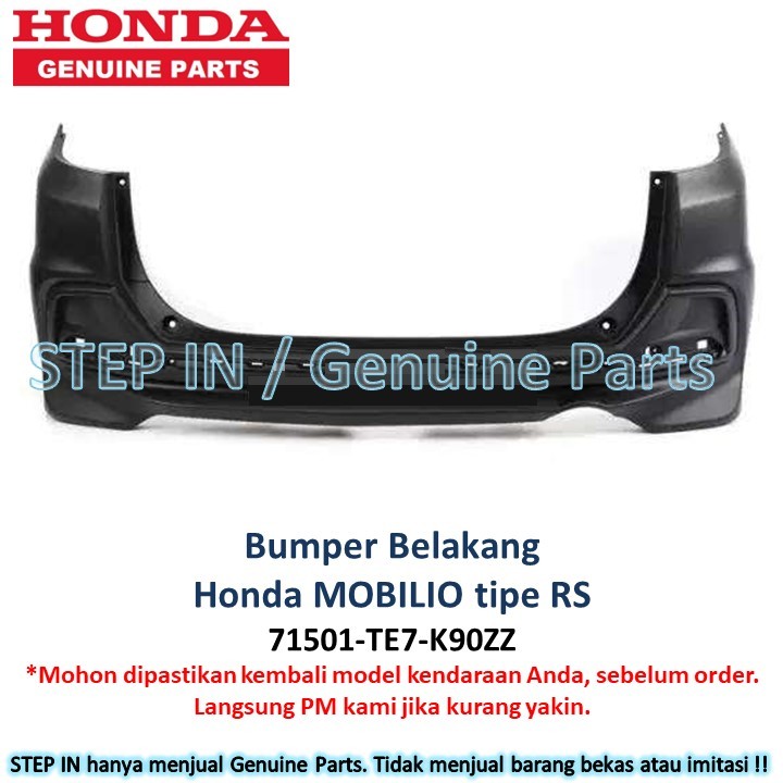 Jual Bemper BELAKANG Honda MOBILIO RS rear bumper BARU 2014 2015 2016 ...