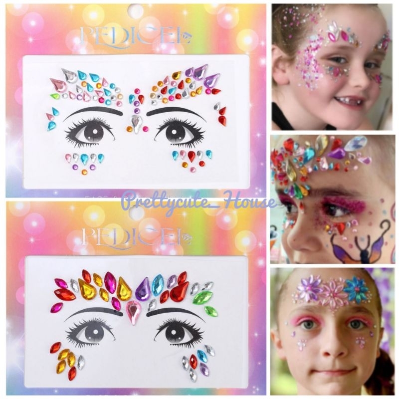 Jual Sticker Mata Kristal 3D / Face Eye Gem / Stiker Makeup Pearl Manik ...