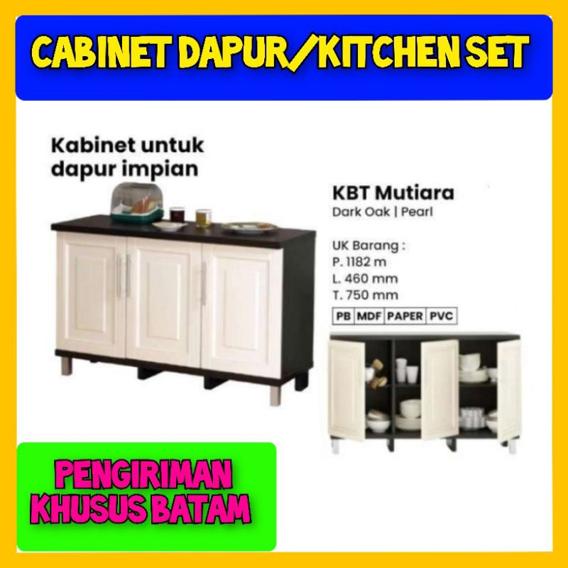 Jual OLYMPIC KBT MUTIARA 3PINTU/MEJA KABINET DAPUR/KITCHEN SET DAPUR/OLYMPIC KITCHEN BOARD TABLE ...