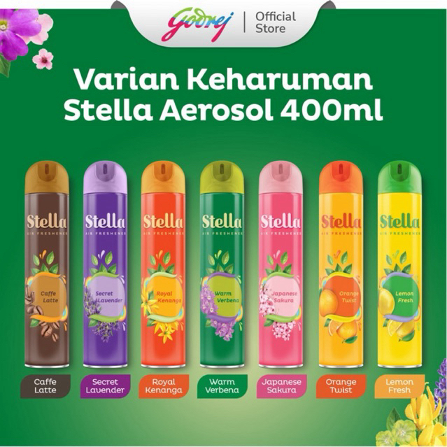 Jual Stella Spray Aerosol Parfumist 350+50 ml (400ml) - Premium series Pengharum Pewangi Ruangan ...