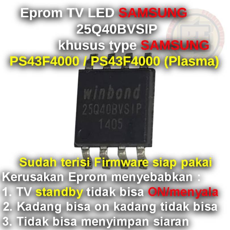 Jual Ic Eprom Firmware TV SAMSUNG PS43F4000 / PS43F4000 (Plasma TV) | Shopee Indonesia