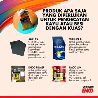 Jual Emco Primer Kayu & Besi PKB - 1kg Cat Dasar Anti Karat Anti Rayap 1 KG | Shopee Indonesia