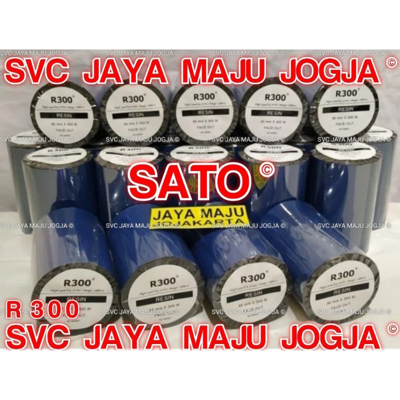 Jual [ SATO ] R300 90 MM X 300 M SONY RESIN - FACE OUT || CORE 1" - SINGLE CORE || RIBBON ...