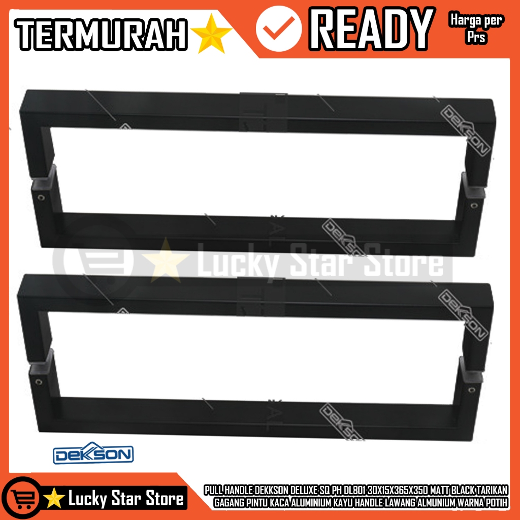 Jual PULL HANDLE DEKKSON DELUXE SQ PH DL801 30X15X365X350 MATT BLACK ...