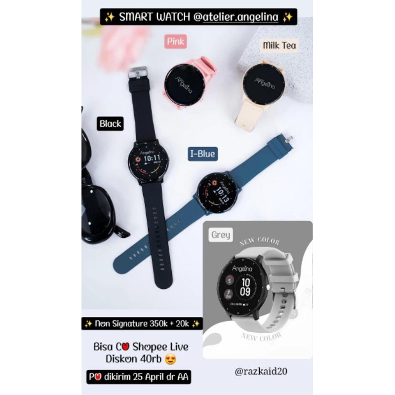Jual RAZKA ID ♡ ATELIER ANGELINA SMART WATCH NON SIGNATURE (TANPA LOGO ...