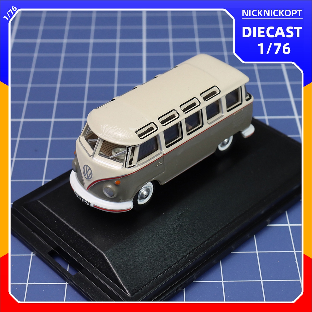 Jual Miniatur Mobil 1:76 Oxford VW T1 Samba Bus Mouse Grey and Pearl ...