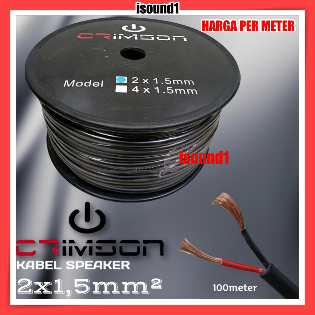 Jual KABEL SPEAKER PROFESSIONAL CRIMSON AUDIO 2 X 1,5 MM HARGA ECER ...