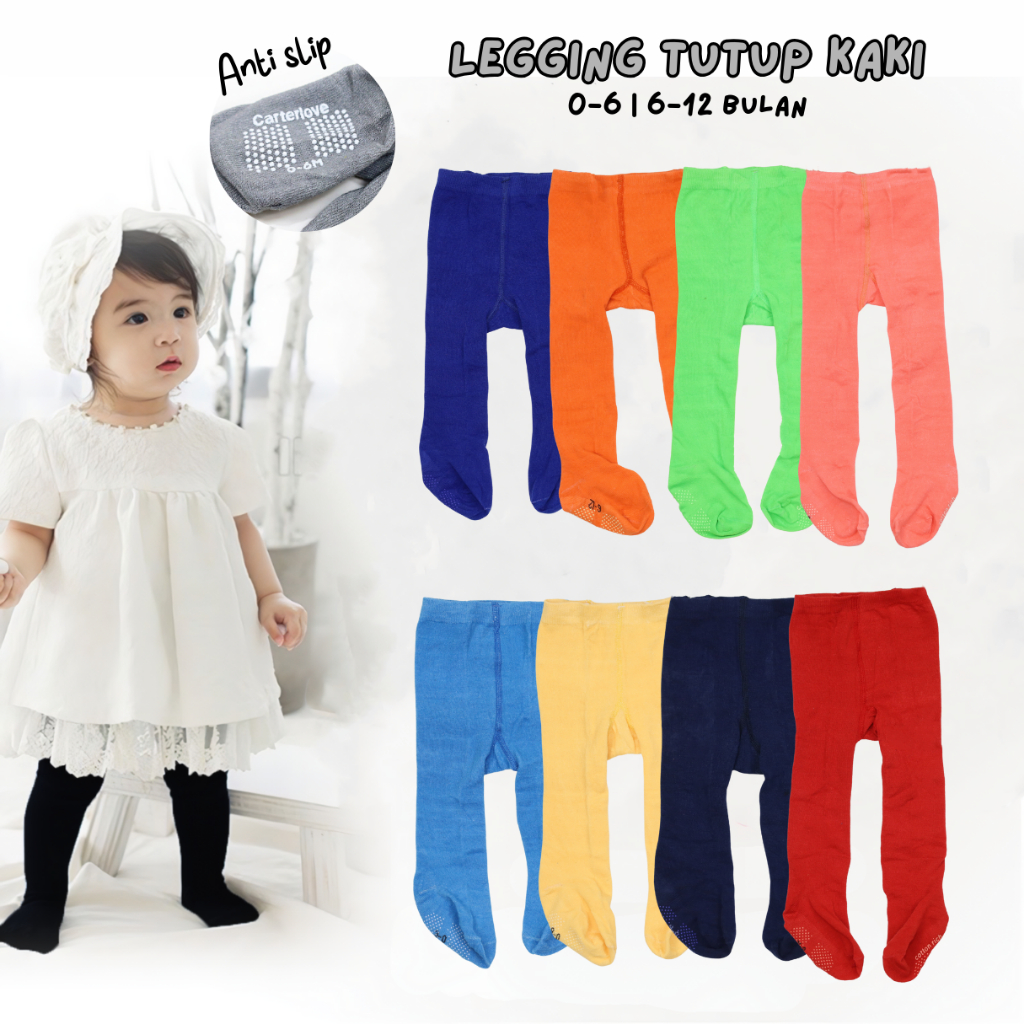 Jual (SNI) Legging Cotton Rich Carter Love TUTUP KAKI / Leging Baby New ...