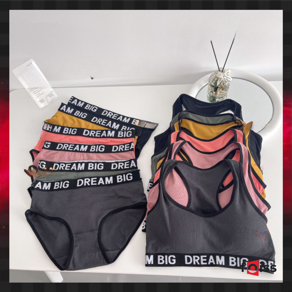 Jual Foiss Bra Set Wanita Sport Bahan Lembut High quality 1083 | Shopee ...