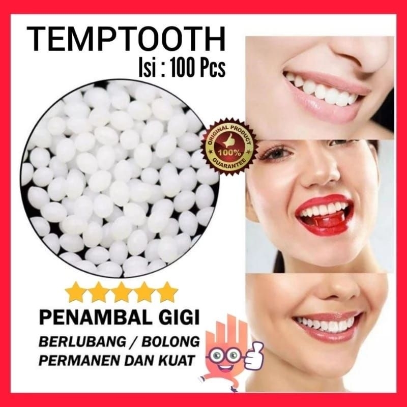 Jual 100 BUTIR GIGI TAMBALAN / GIGI PALSU PENAMBAL GIGI PATAH RENGGANG ...