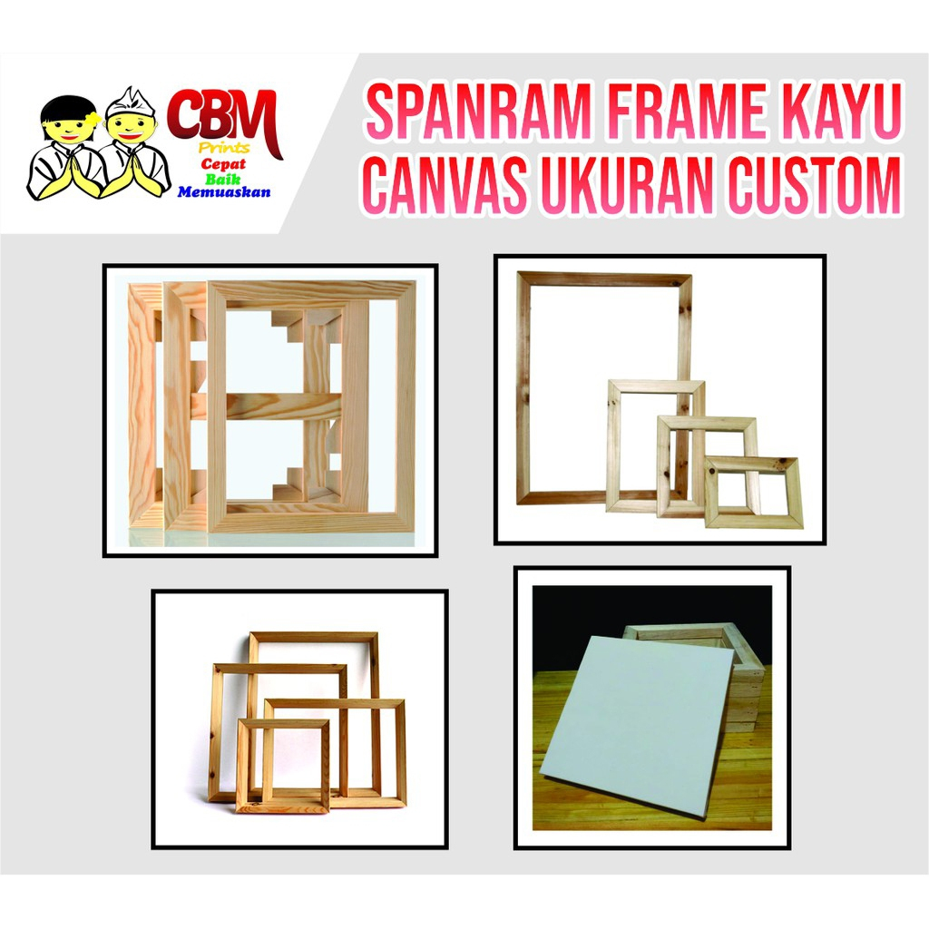 Jual Spanram Frame Kayu Canvas Custom | Shopee Indonesia