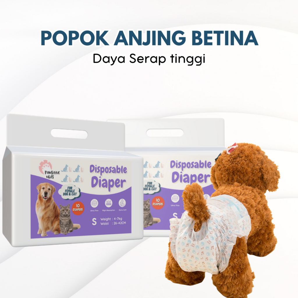 Jual POPOK ANJING BETINA - FEMALE (DOG DIAPERS) - Popok Diapers Pampers ...