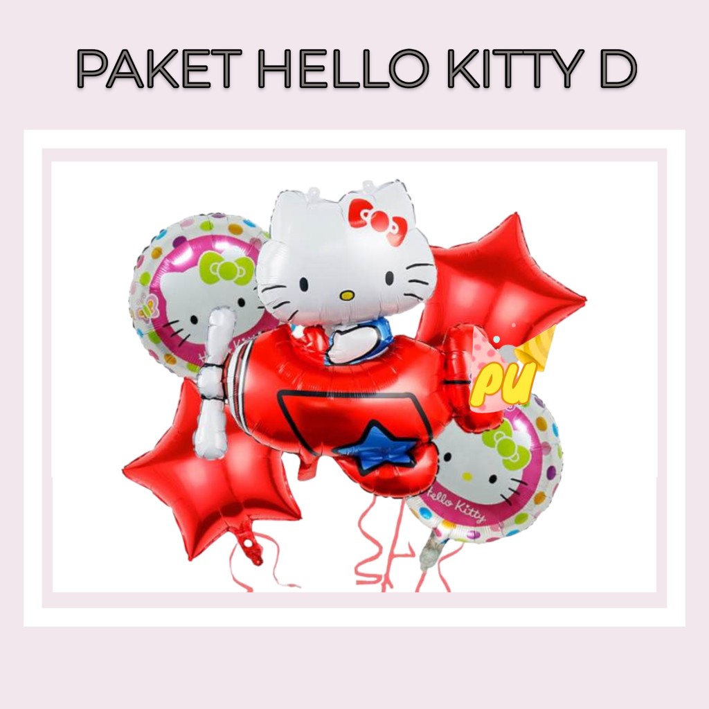 Jual Paket Balon HELLO KITTY D / Dekorasi Ulang Tahun Hello Kitty ...