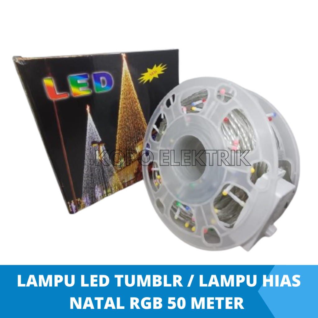 Jual Lampu LED TUMBLR / Lampu Hias Natal RGB 50 Meter | Shopee Indonesia