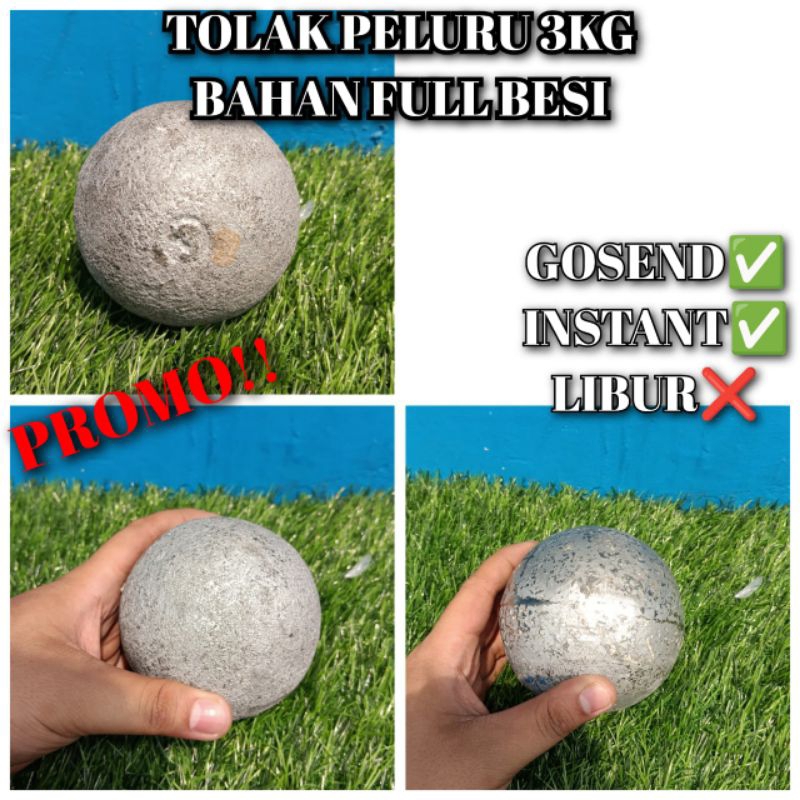 Jual ALAT OLAH RAGA ATLETIK LEMPAR TOLAK PELURU BESI PADAT 3KG | Shopee ...