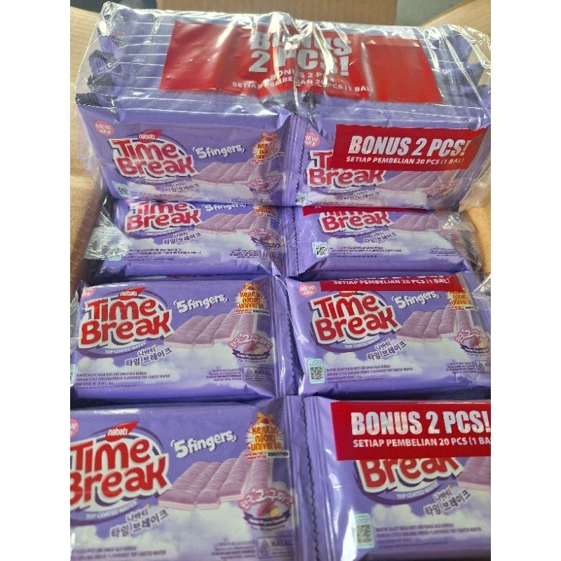 Jual Time Break Nabati Coated Wafer Rasa Korean Goguma ( isi 20pcs ...